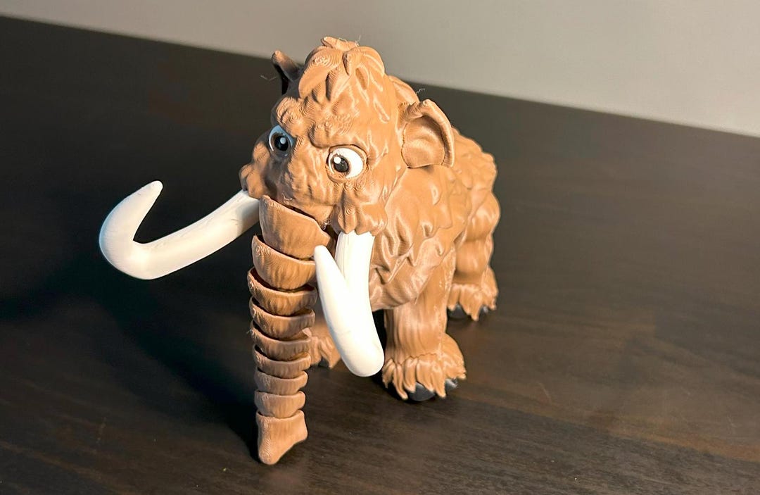 3D Printed Articulated Mammoth - Etsy