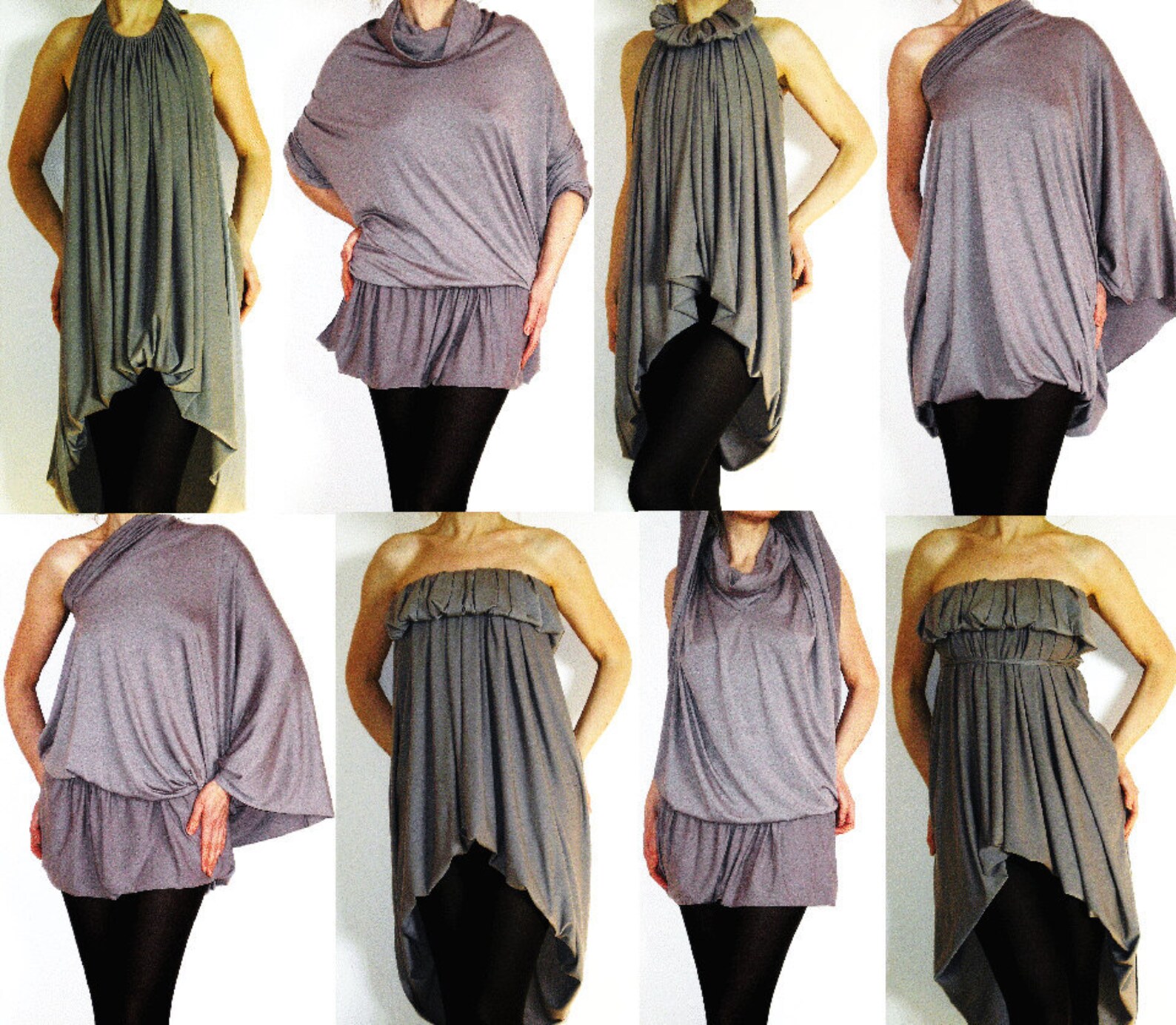 Convertible Wrap Infinity Multi-way Dress - Tunic Skirt Pants Set - 18 ...