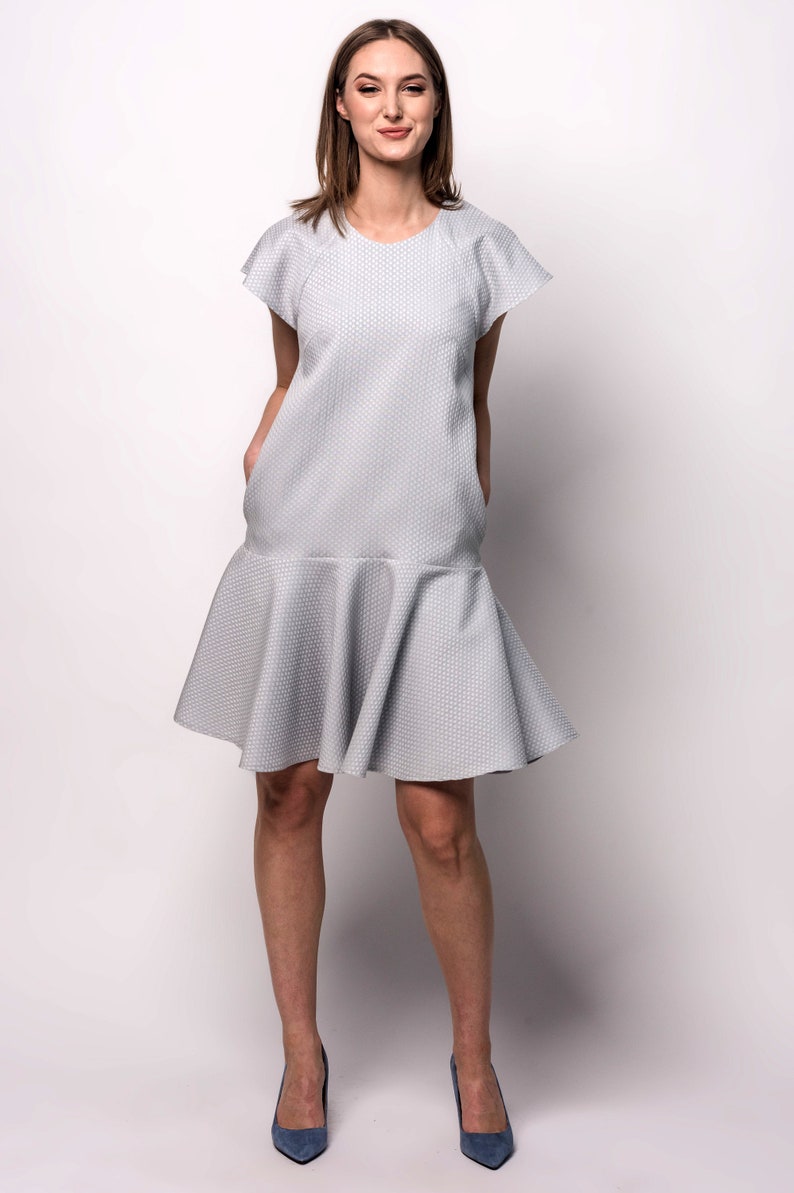 Light Gray Dress Classic dress Womens dress Summer dress | Etsy