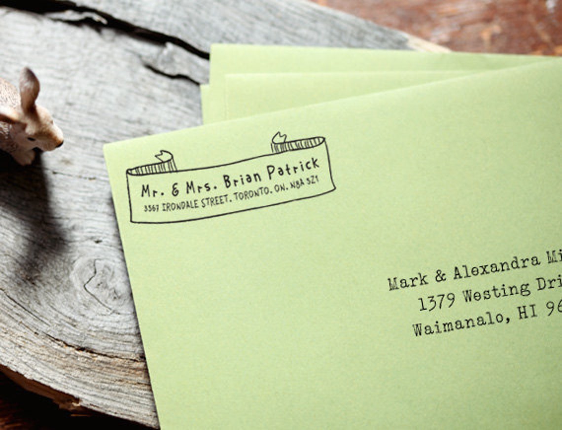 Self Inking Address Stamp Address Stamp Custom Address - Etsy