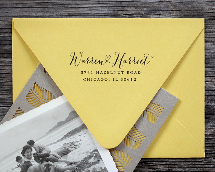 Custom Address Stamp Self Inking Address Stamp Return | Etsy