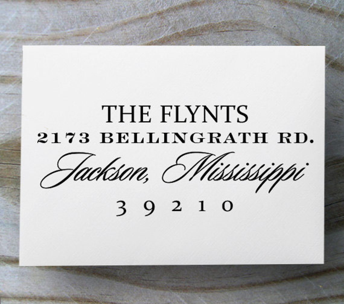 Self Inking Address Stamp Address Stamp Custom Address - Etsy