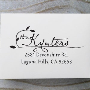 Custom Address Stamp, Self Inking Rubber Stamp, Wooden Address Stamp ...