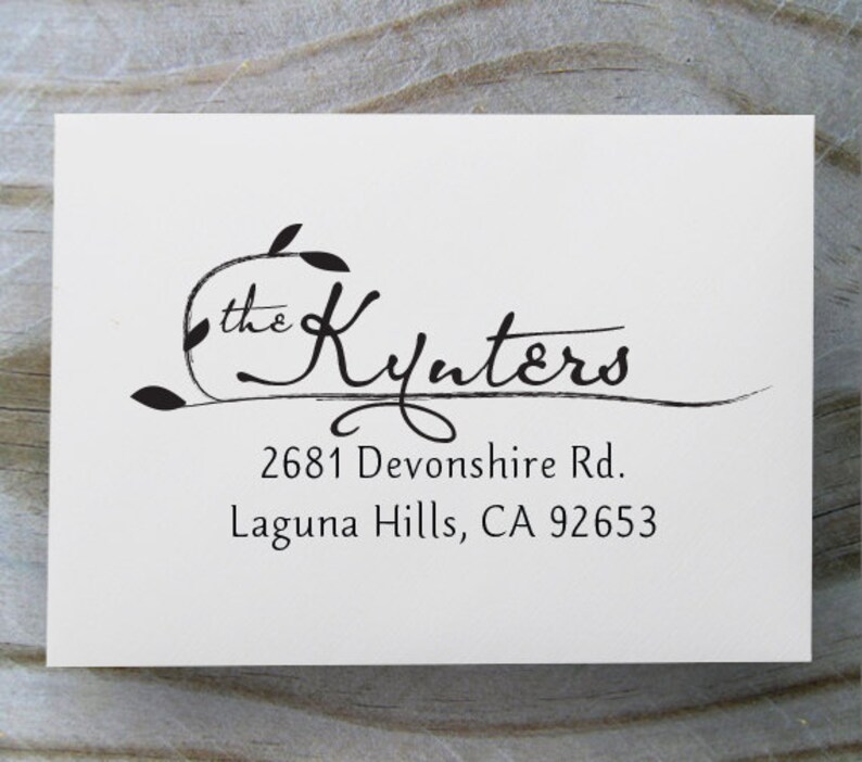 Custom Address Stamp Self Inking Rubber Stamp Wooden Address - Etsy
