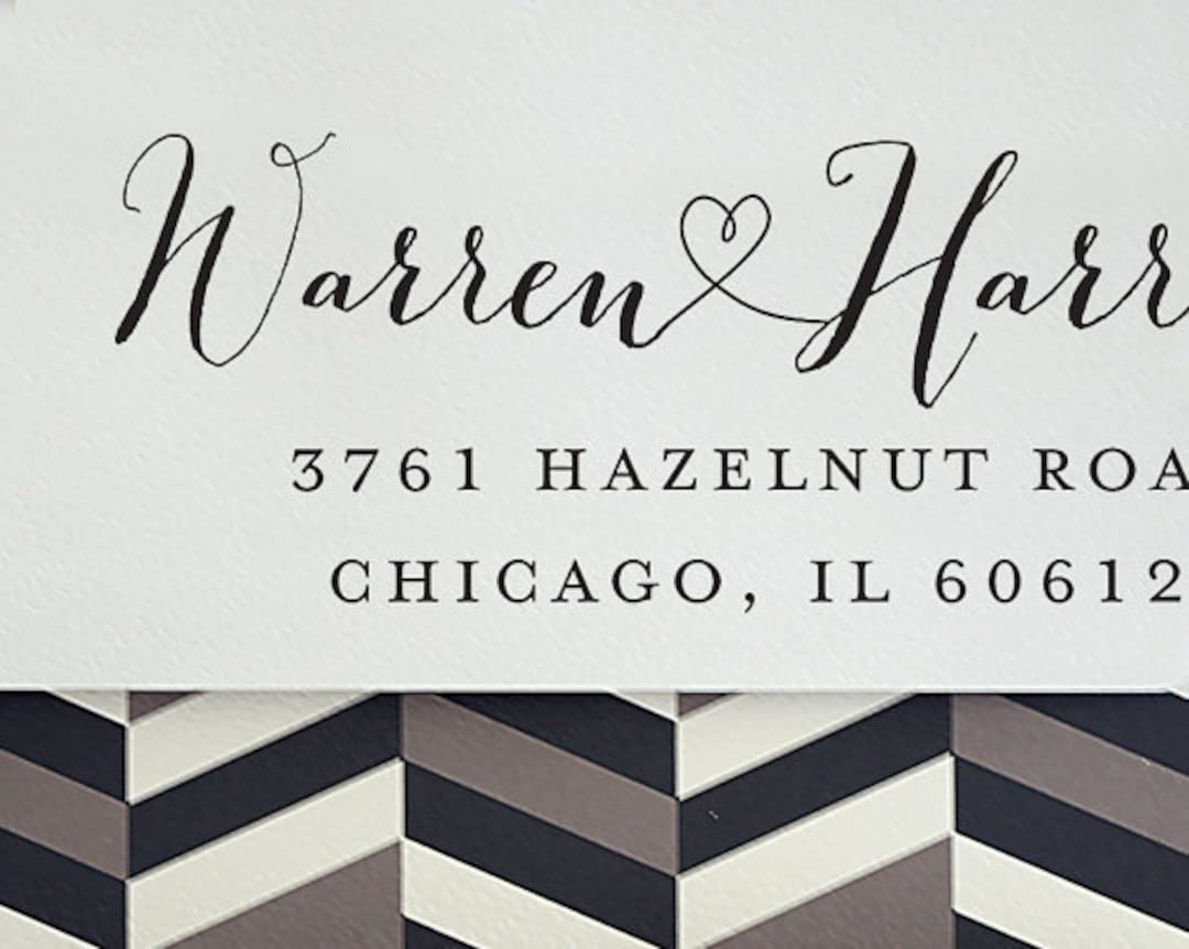 Custom Address Stamp - Self Inking Address Stamp - Return Address Stamp ...