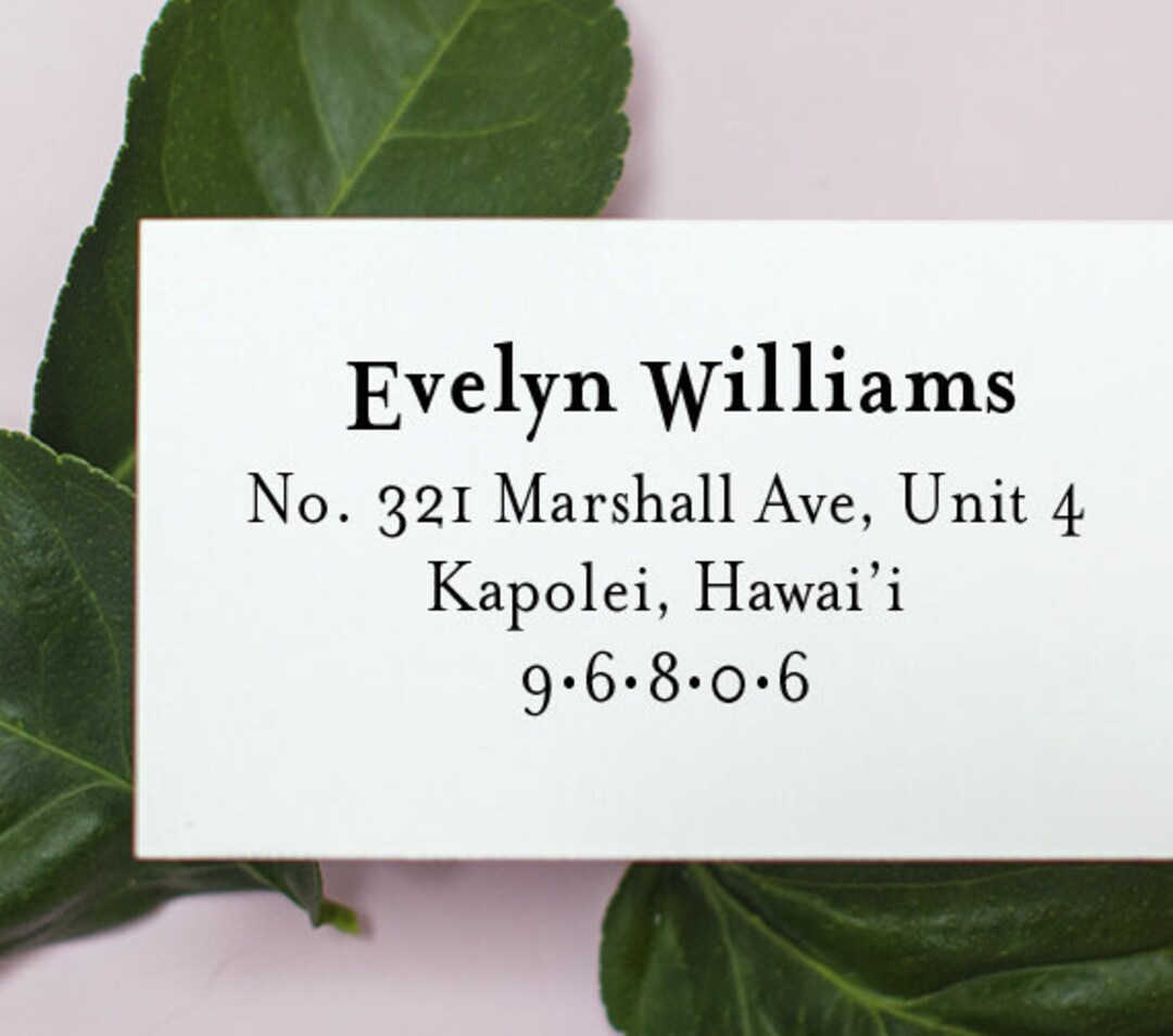 Address Stamp, Custom Address Stamp, Return Address Stamp, Personalized ...