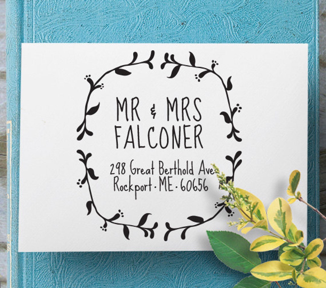 Custom Address Stamp, Self Inking Stamp, Return Address Stamp, Custom ...