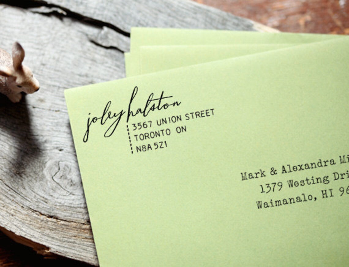 Custom Address Stamp, Return Address Stamp, Wedding Address Stamp ...