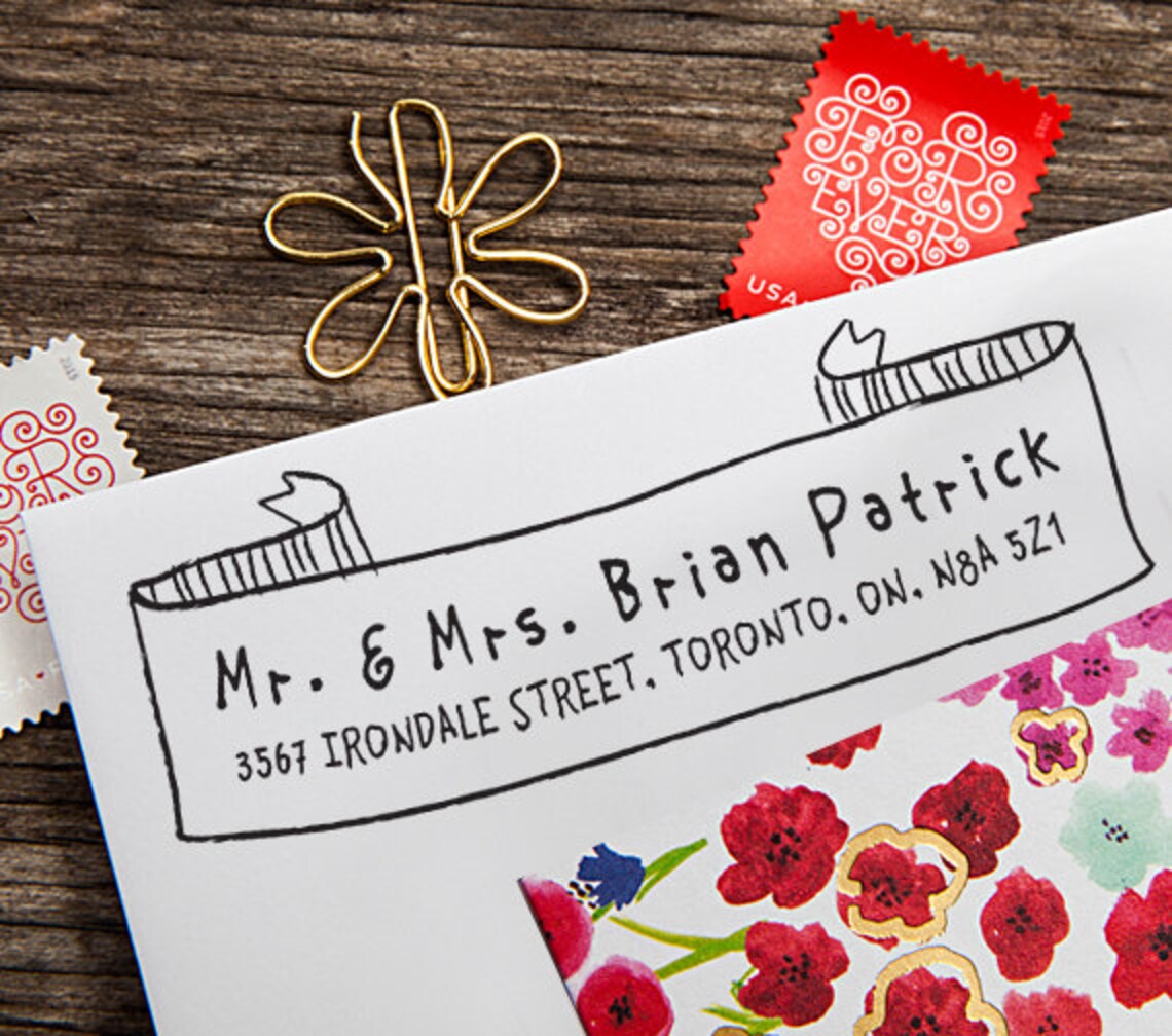 Self Inking Address Stamp Address Stamp Custom Address - Etsy