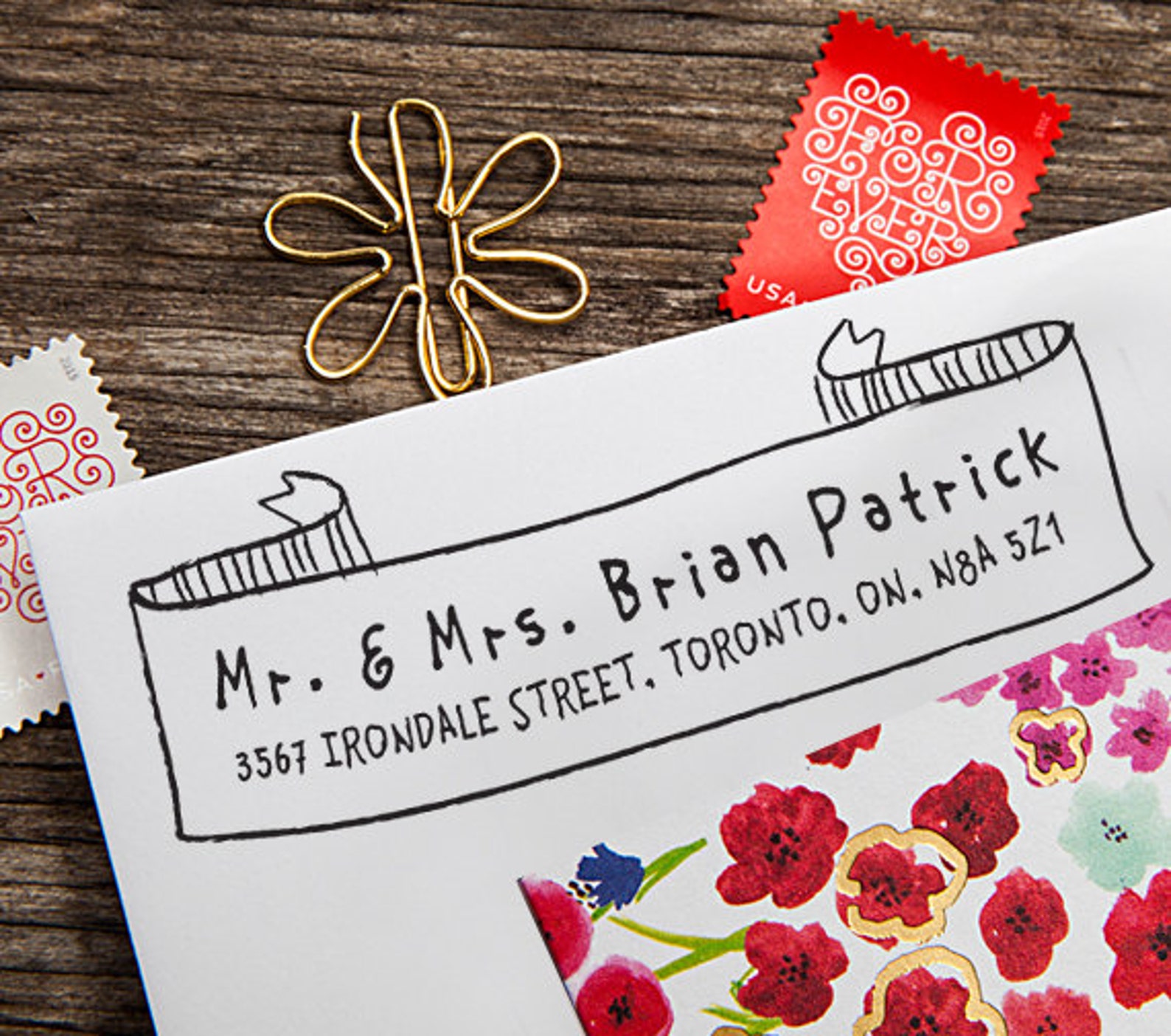 Self Inking Address Stamp Address Stamp Custom Address - Etsy