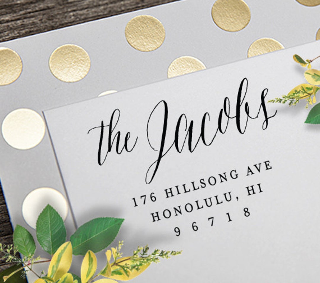 Address Stamp, Return Address Stamp, Self Inking Address Stamp, Wedding ...