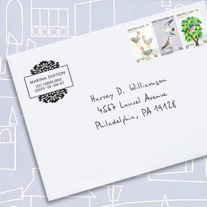 Custom Address Stamp, Self Inking Stamp, Return Address Stamp, Custom ...
