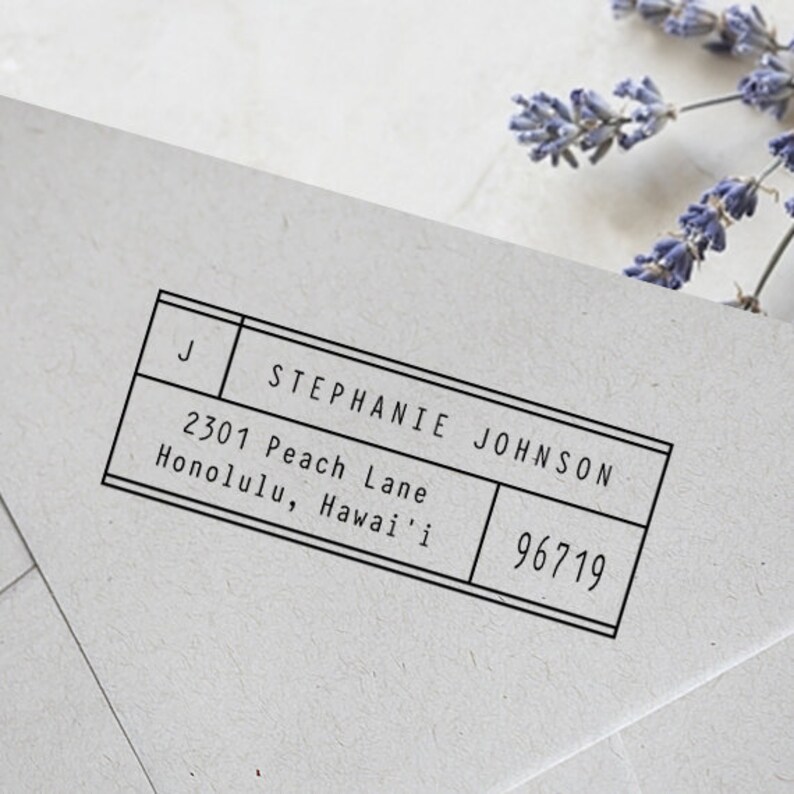 Self Inking Custom Rubber Stamp Address Custom Return Address - Etsy