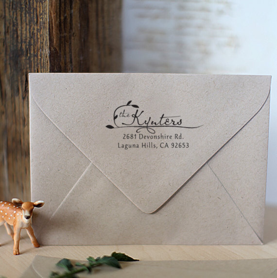 Custom Address Stamp Self Inking Rubber Stamp Wooden Address - Etsy