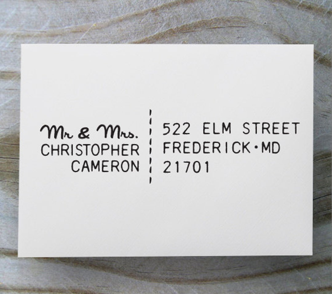 Custom Address Stamp, Self Inking Rubber Stamp, Return Address Stamp ...