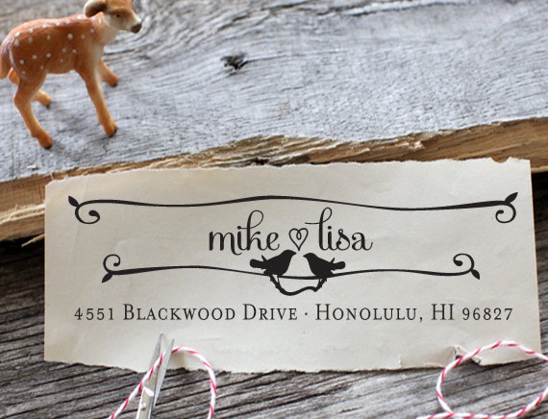 Custom Address Stamp, Self Inking Stamp, Return Address Stamp, Wedding ...