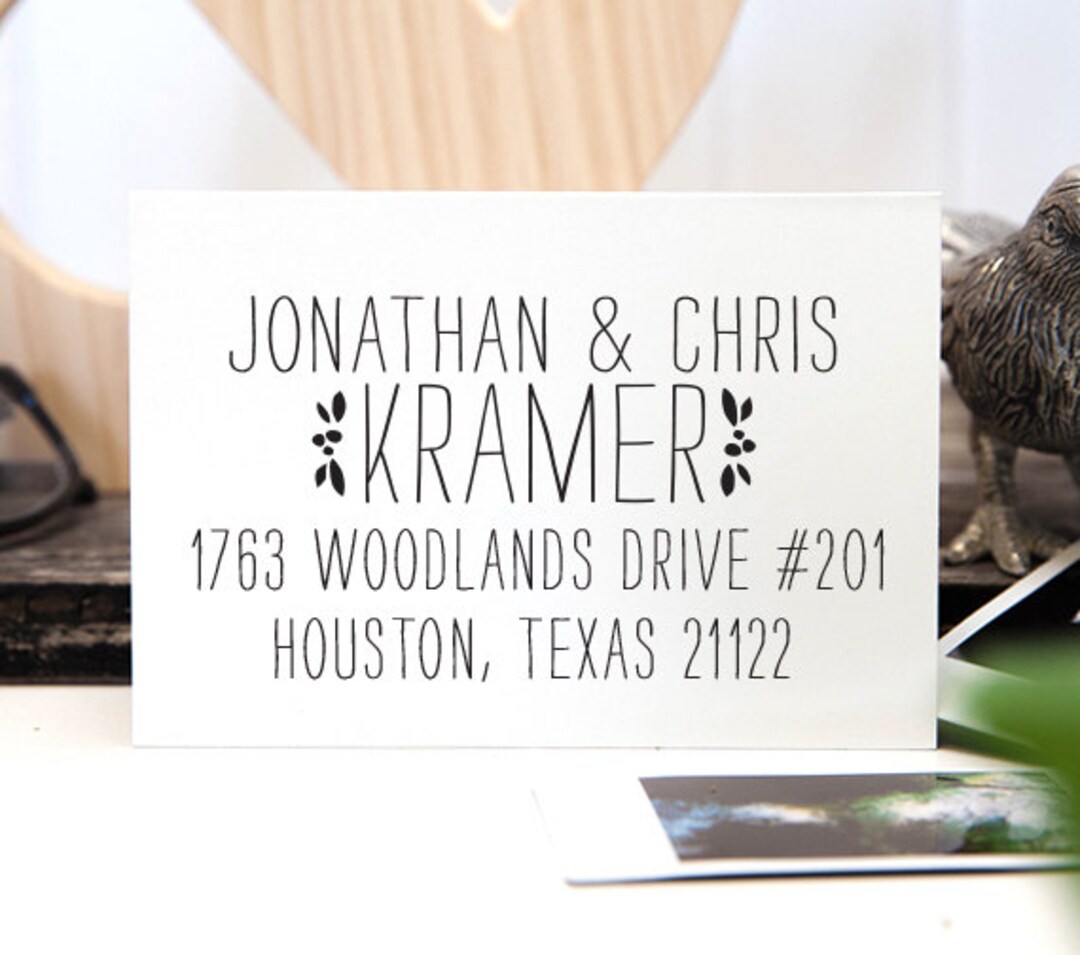 Address Stamp, Custom Address Stamp, Return Address Stamp, Self Inking ...