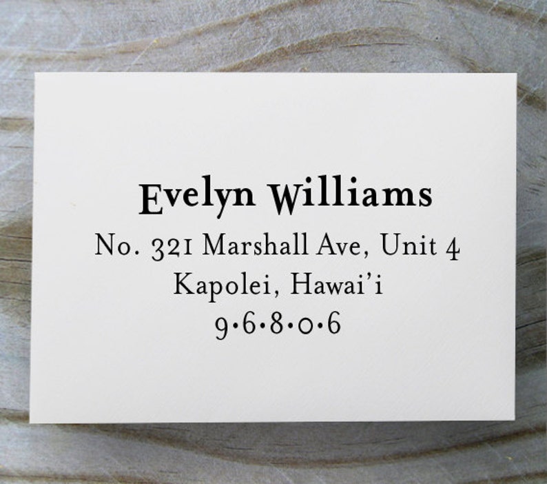 Address Stamp Custom Address Stamp Return Address Stamp - Etsy