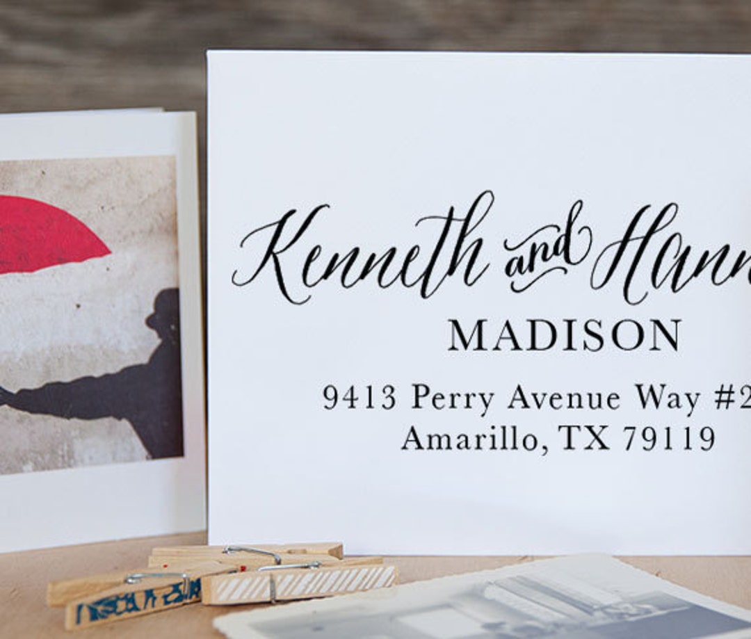 Wedding Stamp, Self Inking Address Stamp, Address Stamp, Custom Address ...