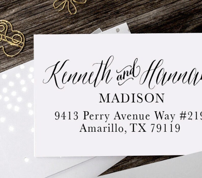 Wedding Stamp Self Inking Address Stamp Address Stamp - Etsy