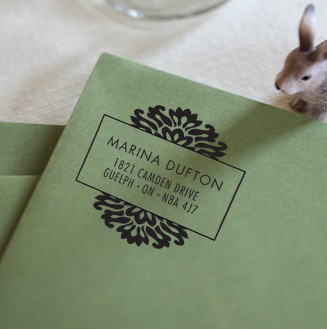 Custom Address Stamp, Self Inking Stamp, Return Address Stamp, Custom ...