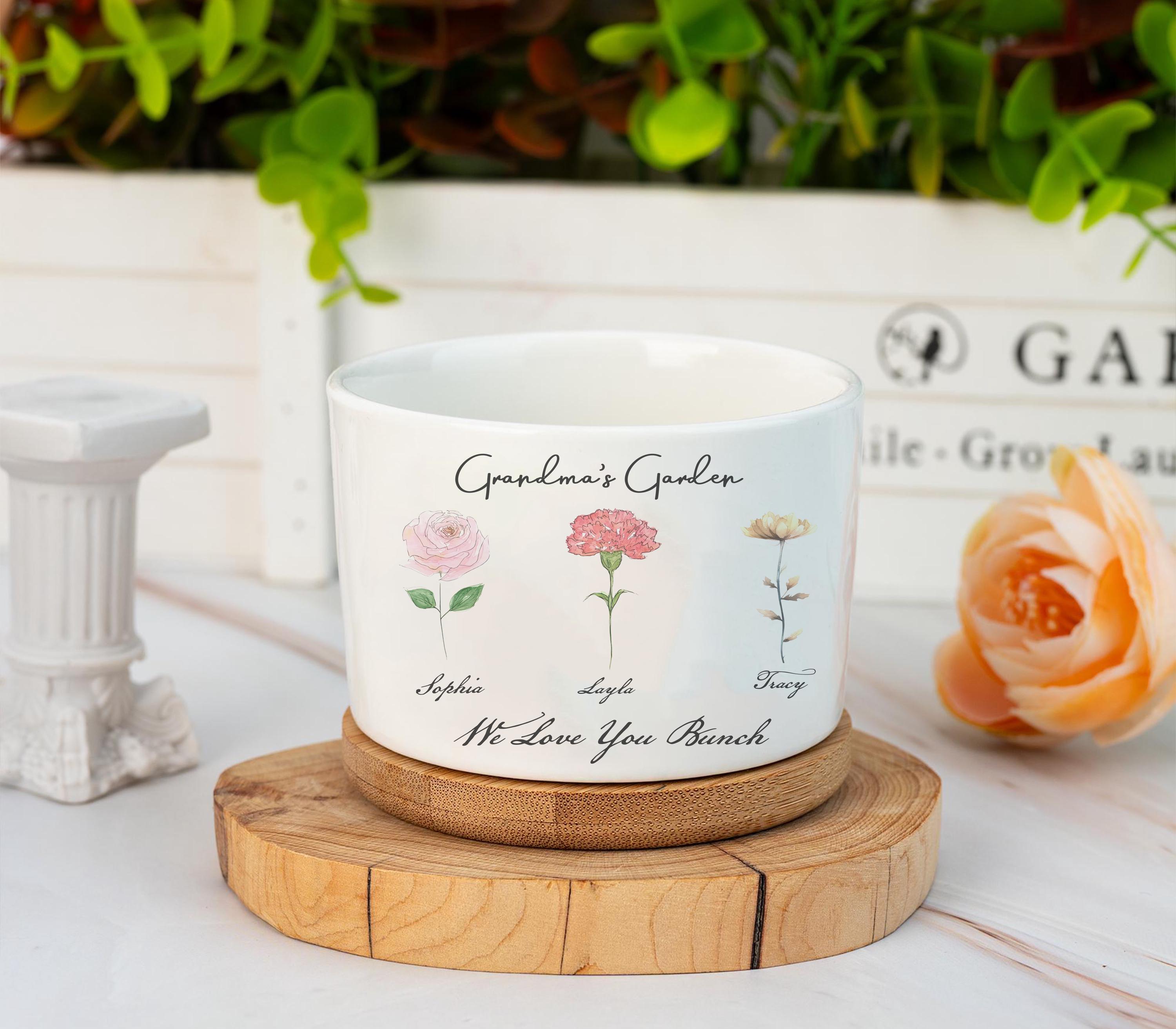 Custom Planters Flowerpot,personalized Birthflower Pot,ceremic Name ...