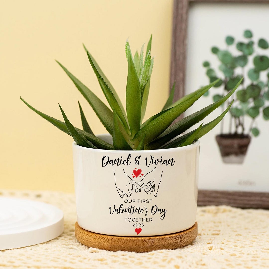Personalized Our First Valentines Day Flower Pot,valentines Flower Pot ...