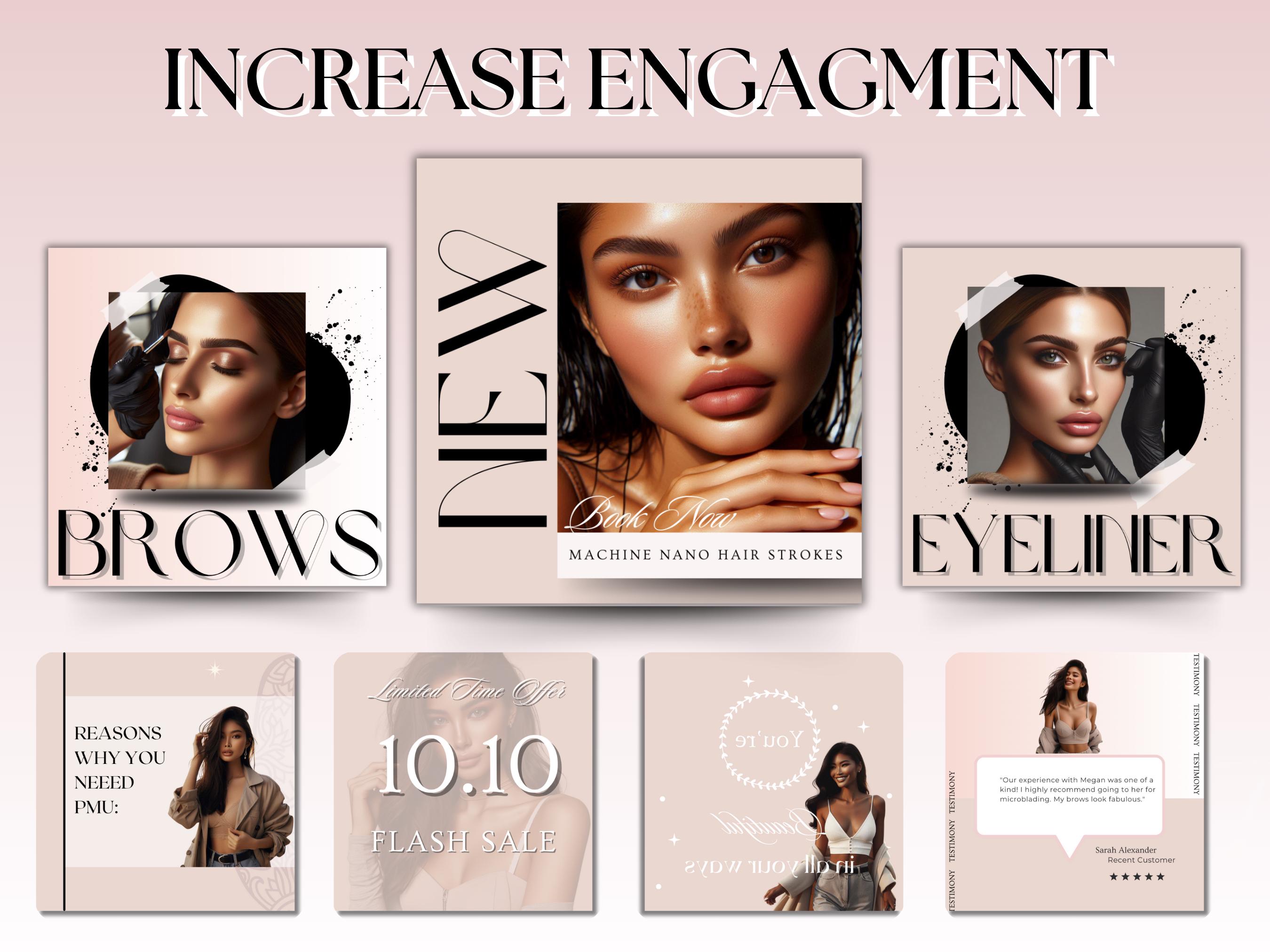 Permanent Makeup Instagram Templates, Instagram Templates for Skincare ...