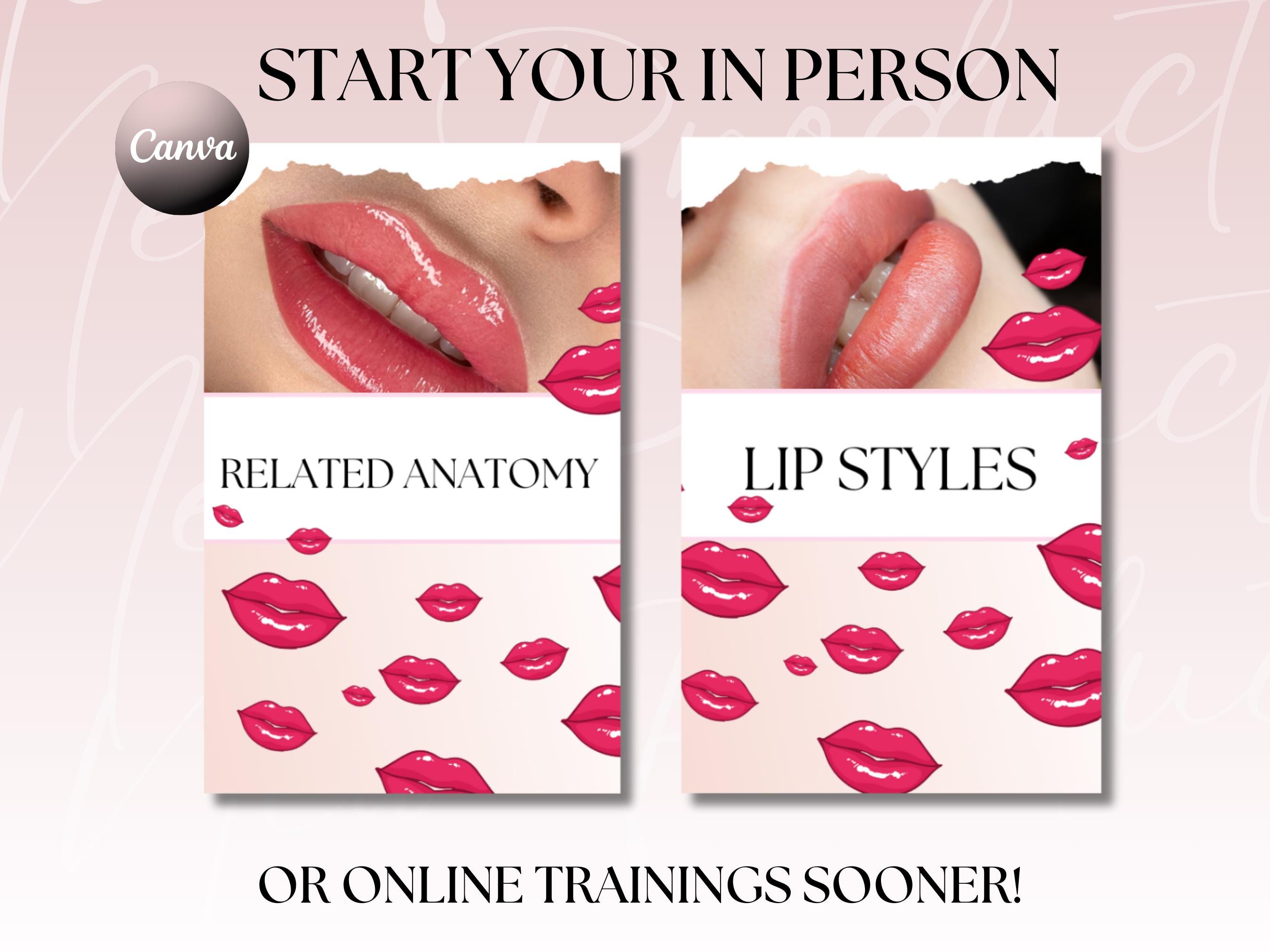 PMU Lip Blush Training Manual | Lip Blushing Course | Permanent Makeup ...