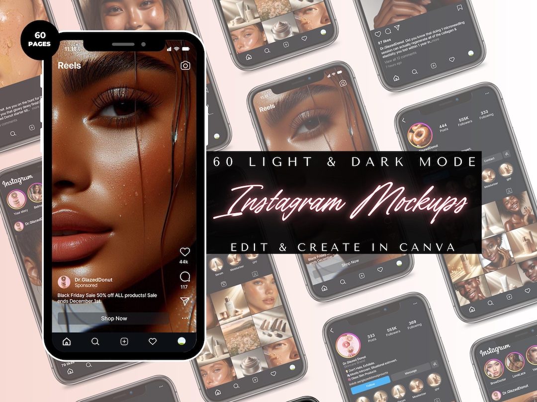 Instagram Profile Mockup Templates, Digital Marketing Listing Template ...