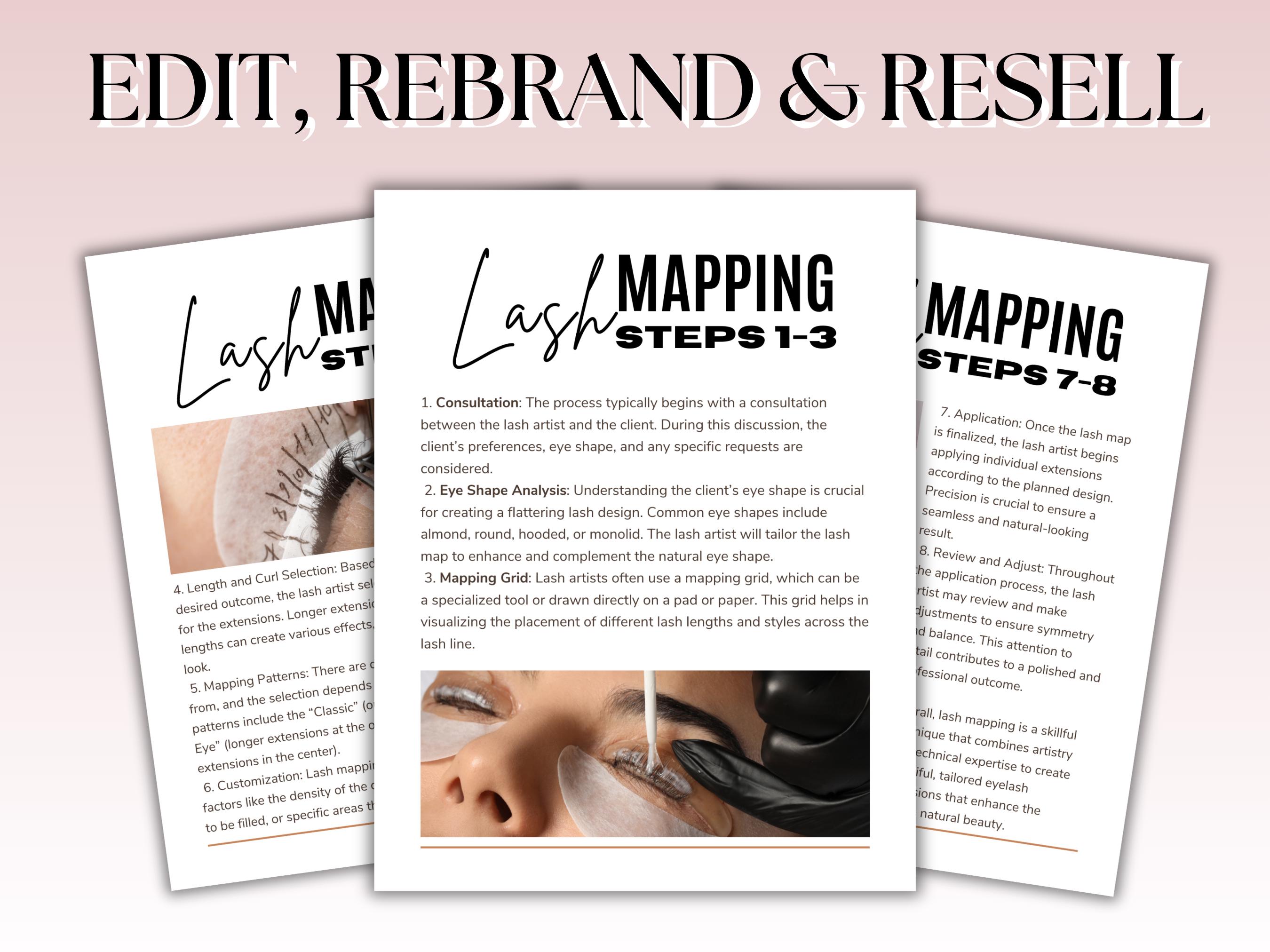 Editable Wispy Lash Mapping Guide, Editable Lash Maps, Lash Mapping ...