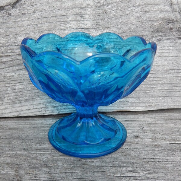 Blue Glass Compote - Etsy
