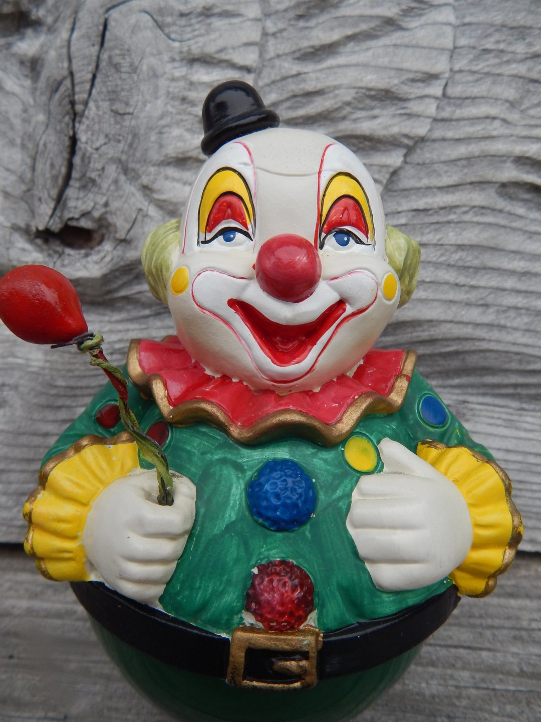 Vtg. Roly Poly Musical Clown Toy - Etsy