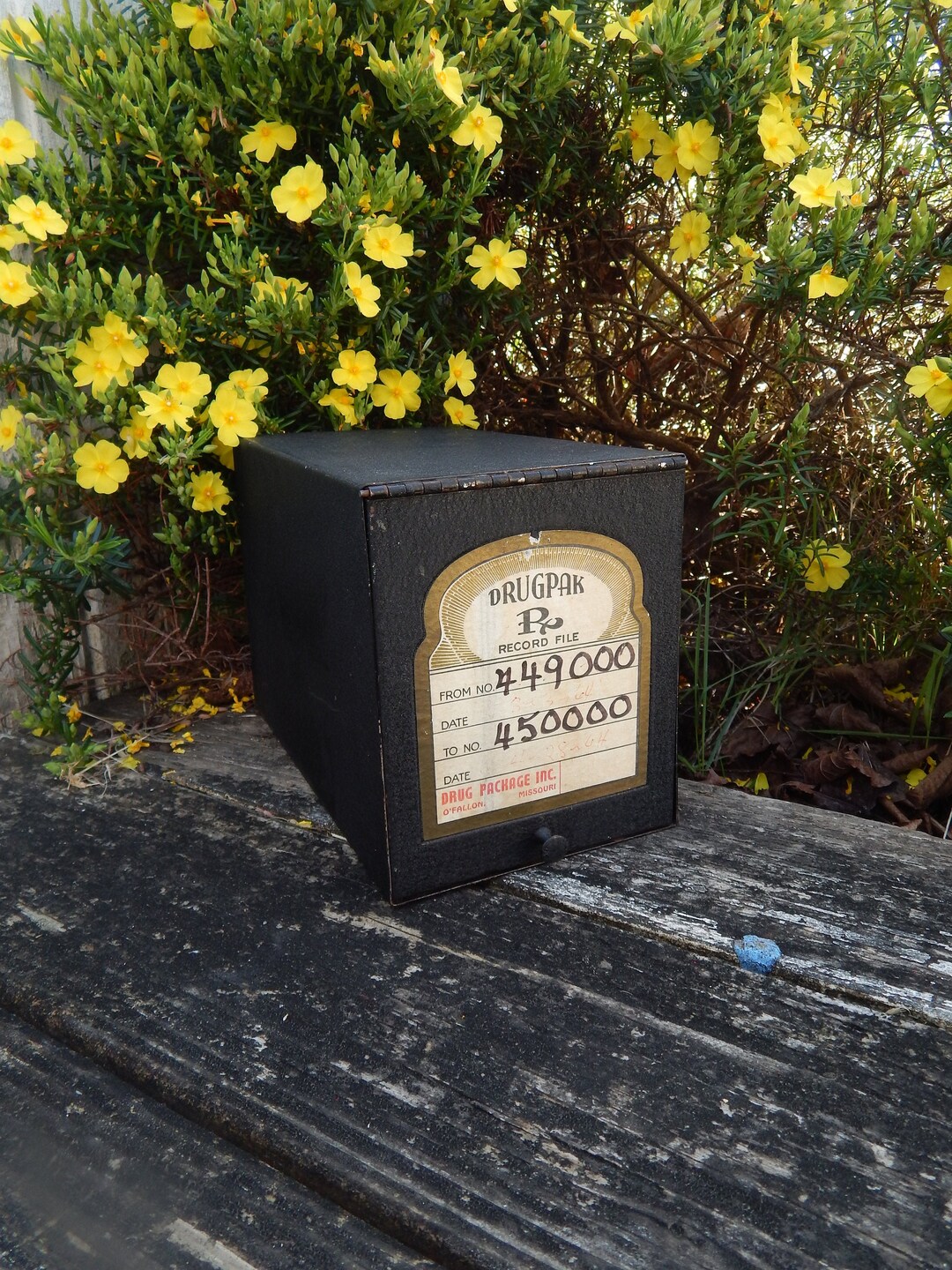 Vintage Drugpak RX Record File Metal Box 1964 - Etsy