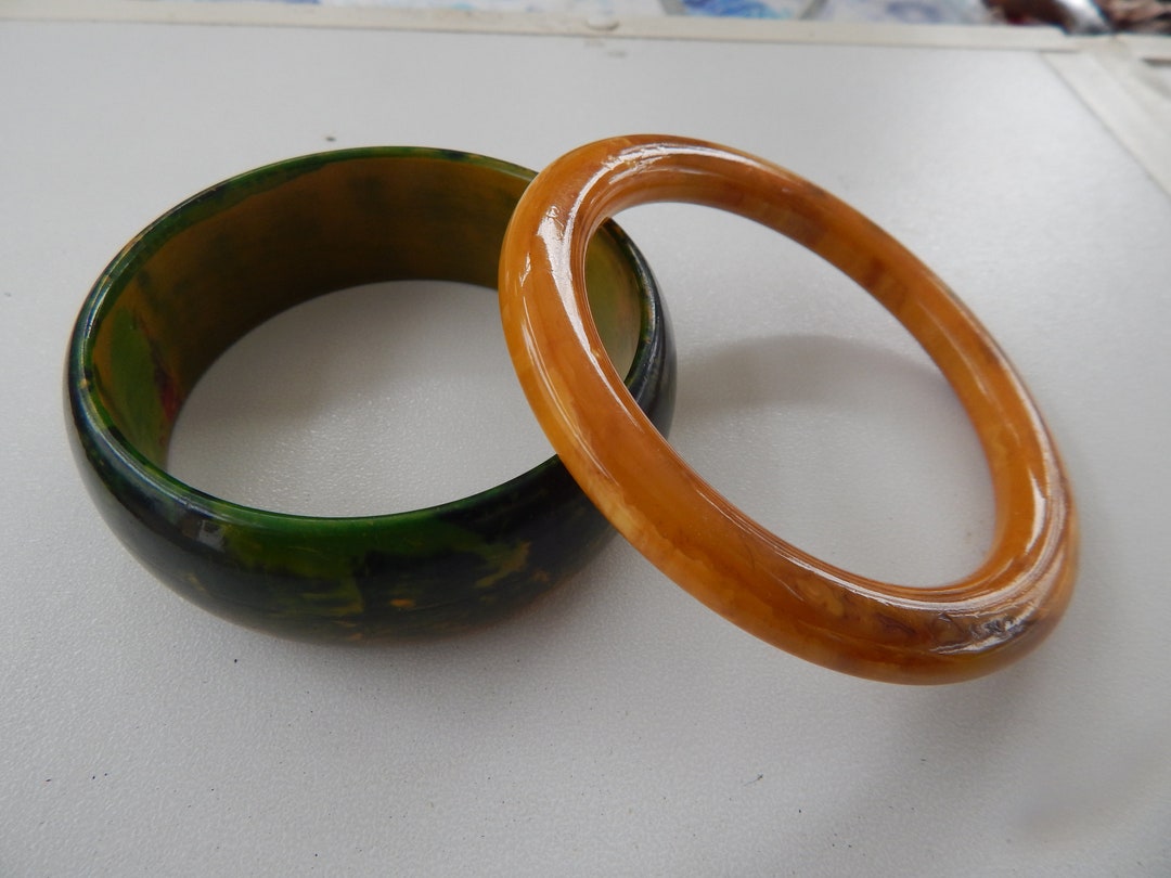 Vintage Plastic Bangle Bracelets - Etsy