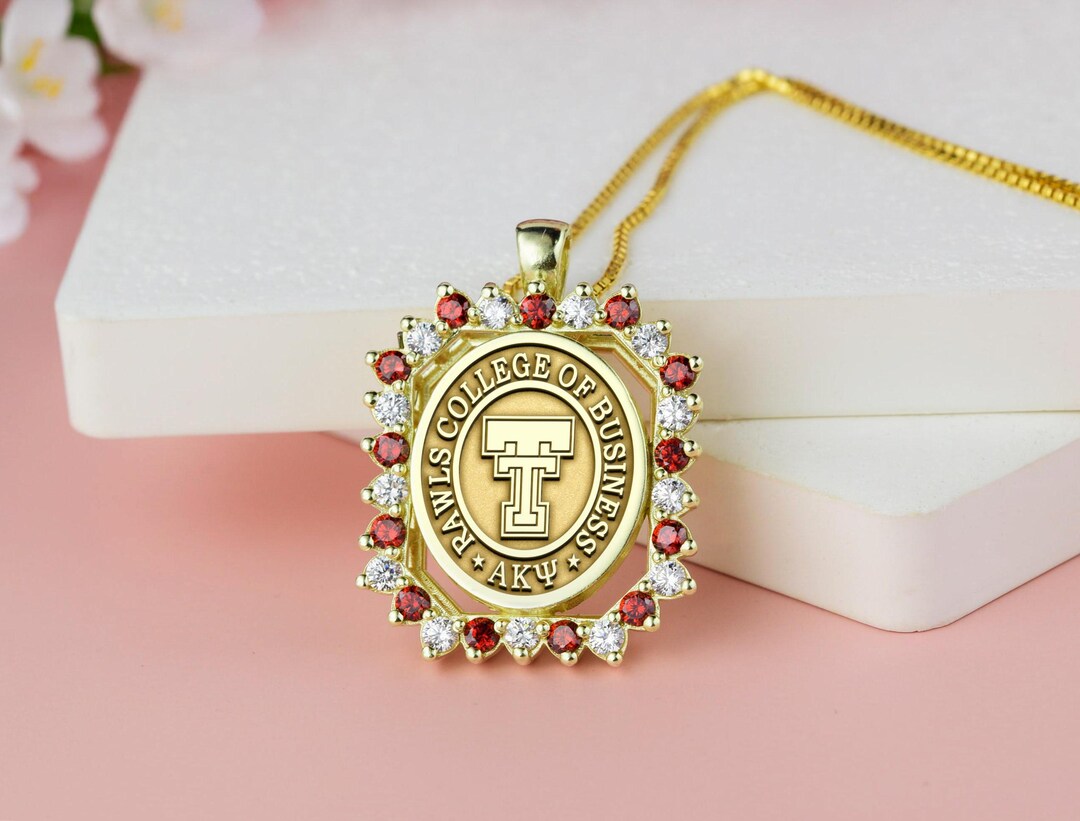 Personalized University Pendant - Custom College Necklace - 925K Silver ...