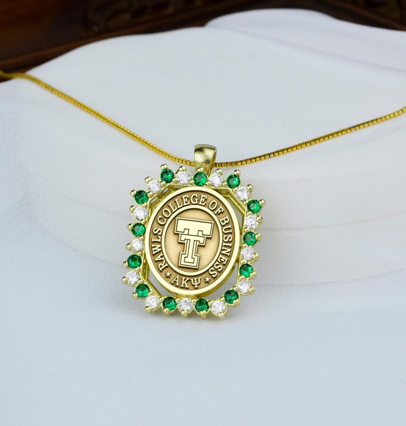 Personalized University Pendant - Custom College Necklace - 925K Silver ...