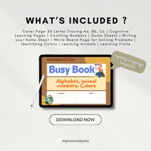 Printable Filipino Quiet Busy Book Learning Activity Page for Toddler ...