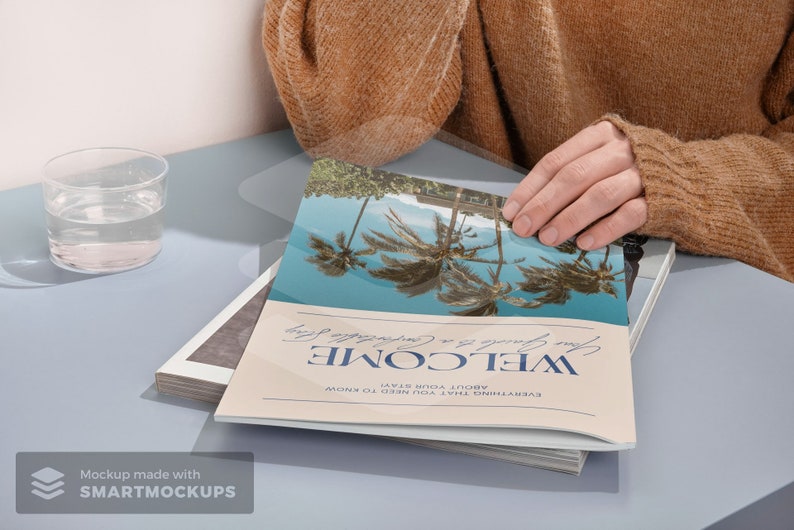 Editable Airbnb Welcome Book Canva Template – Blue Vacation Rental ...