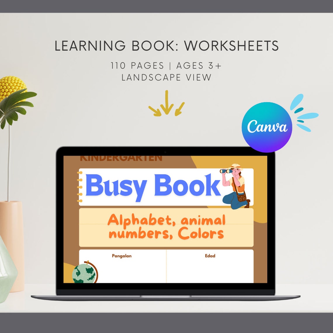 Printable Filipino Quiet Busy Book Learning Activity Page for Toddler ...