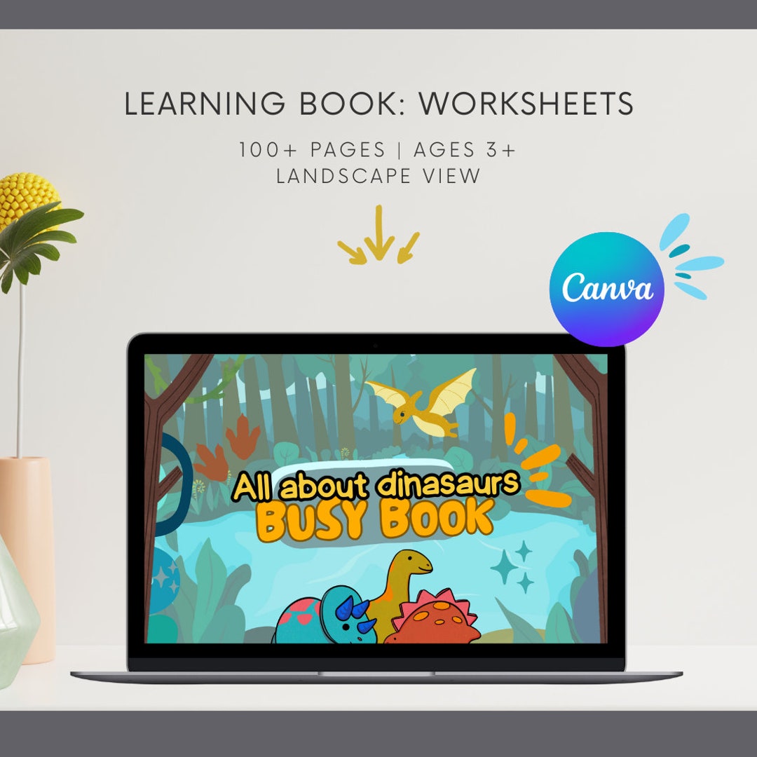 Baby Gift Dinosaur Busy Book Printable Activity Book Baby English ...