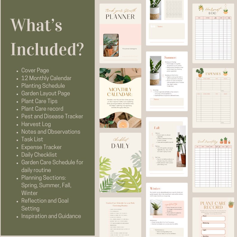Plr Mrr Garden Planner Printable Gardening Log Garden Journal Gardening ...