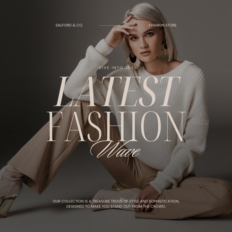 Fashion Template Edit With Canva for Personal and Professional Use. - Etsy