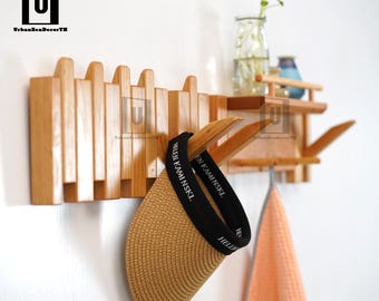 Coat Rack and Key Holder, Entryway Organizer, Shelf, Wall Mounted Coat ...