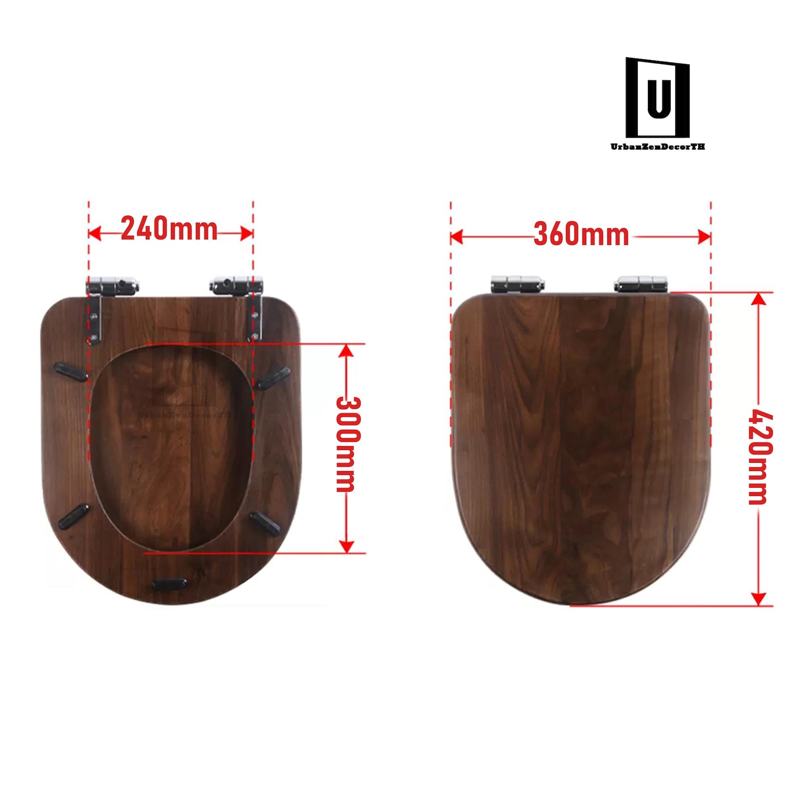 Walnut Toilet Cover,solid Wooden Toilet,wooden Toilet Seat With ...