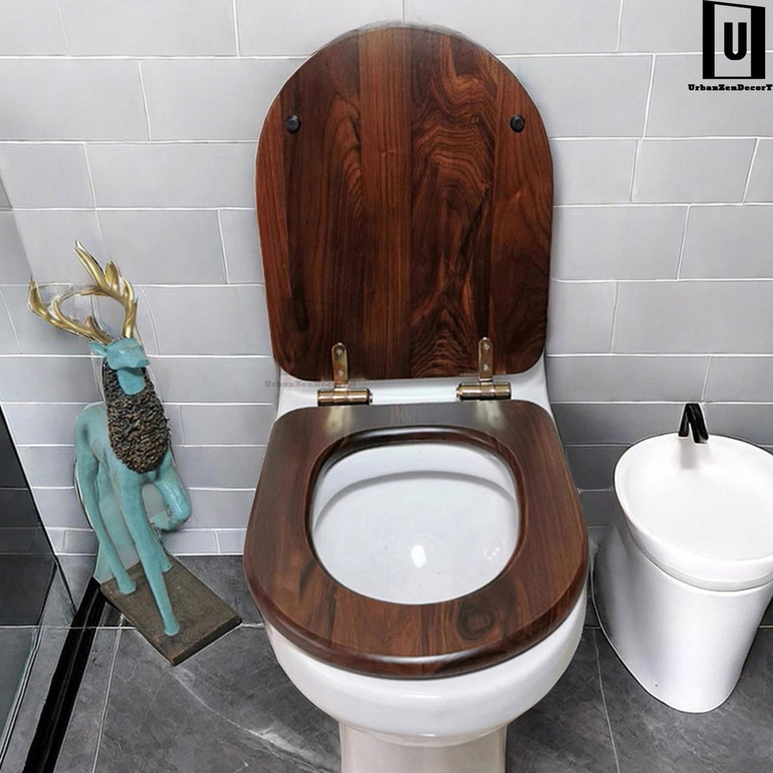 Solid Wooden Toilet,walnut Toilet Cover,wooden Toilet Seat With ...