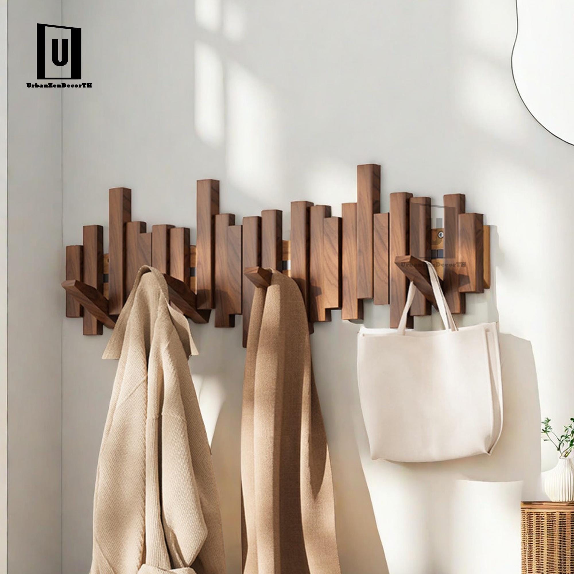 Solid Wood Piano Coat Rack,multifunctional Wall Organizer, Entryway ...