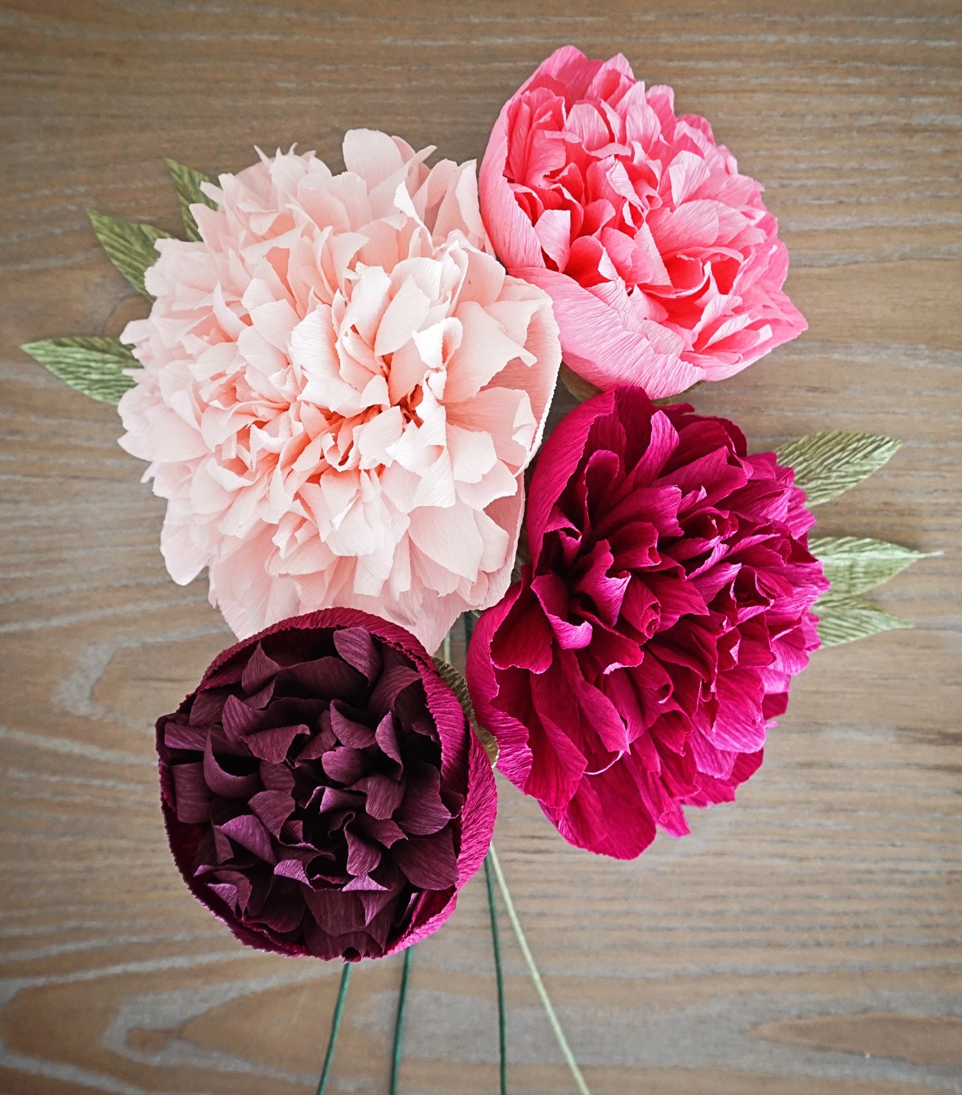 Double Bomb Peony: Handmade Crepe Paper Flower | Etsy