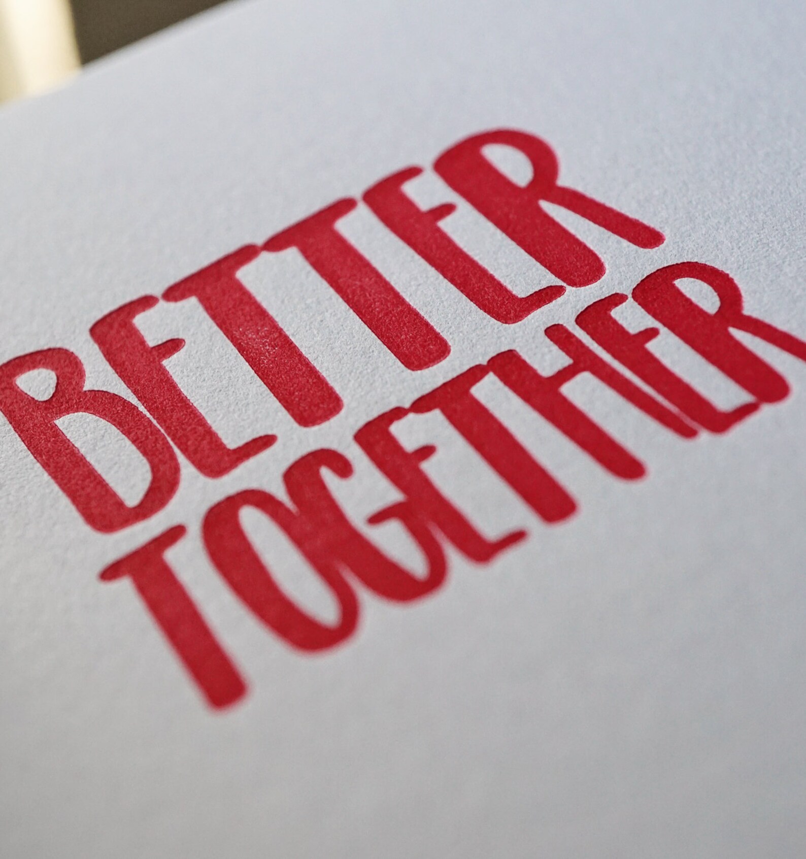 BETTER TOGETHER Letterpress Cardanniversary Wedding - Etsy