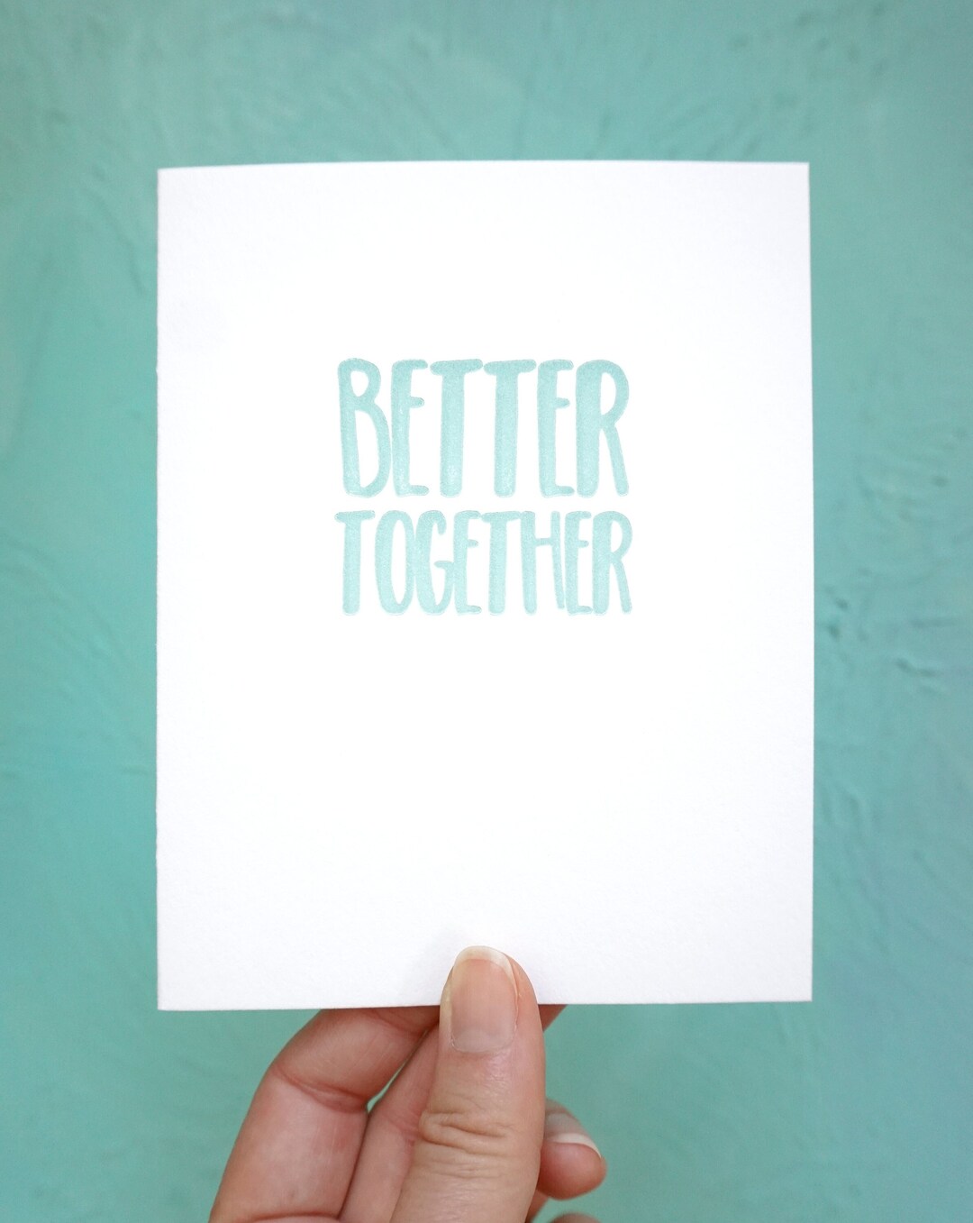 BETTER TOGETHER Letterpress Card—anniversary, Wedding, Valentine's ...